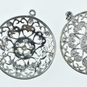 14K Diamond Filigree Ornate Stud Enhancer Earring Jackets White Gold - Etsy