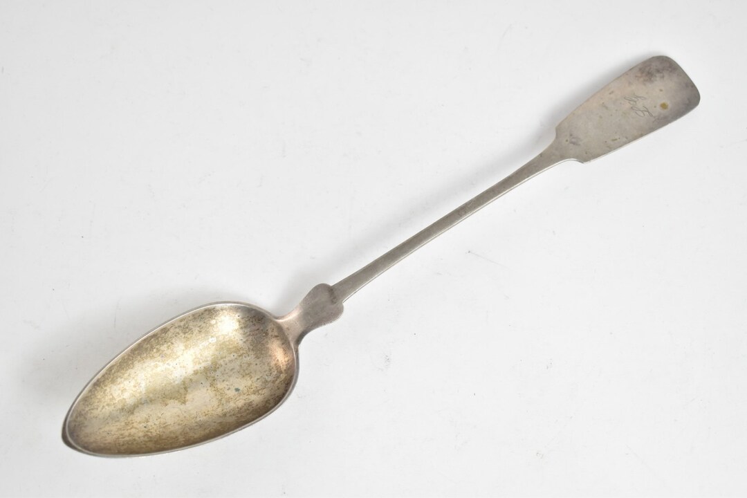 Sterling Silver Antique German Monogram Serving Spoon - Etsy
