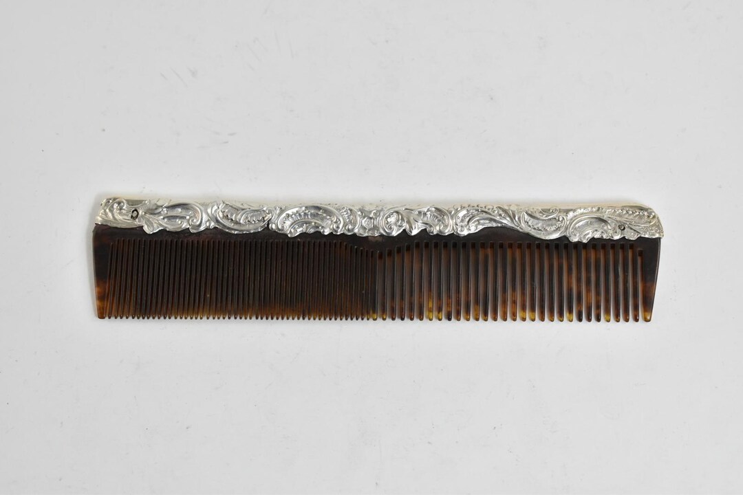 Sterling Silver Repousse Ornate Scroll Hair Comb - Etsy