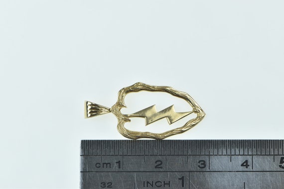 14K Vintage Lightning Bolt Energy Symbol Charm/Pendan… - Gem