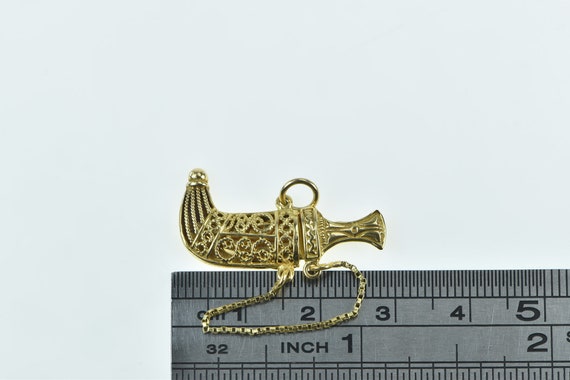 18K 3D Turkish Sword Dagger Sheath Chain Charm/Pendan… - Gem