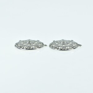 14K Diamond Filigree Ornate Stud Enhancer Earring Jackets White Gold - Etsy