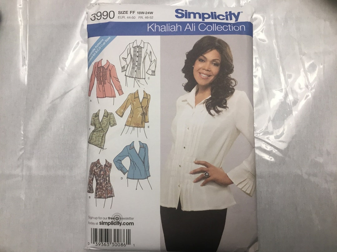 Simplicity Sewing Pattern Khaliah Ali Collection #3990 Sizeff 18W-24W ...