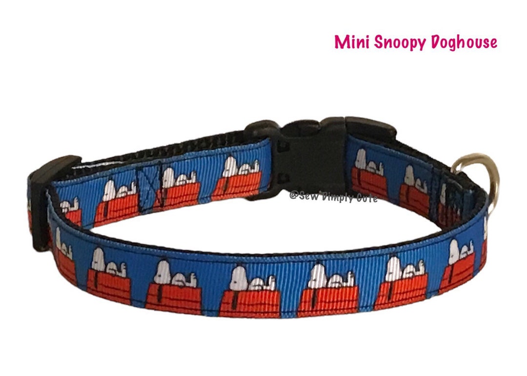 Snoopy Doghouse Dog Collar Mini Small XS - Etsy