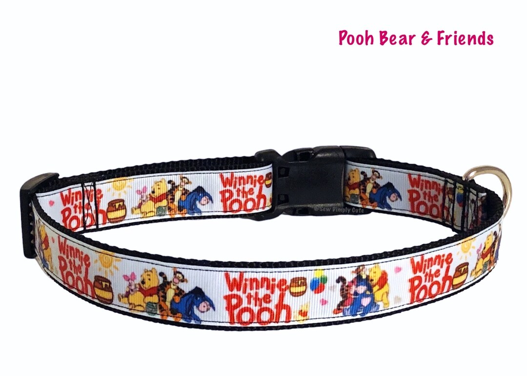 Pooh Bear & Friends Adjustable Dog Collar Winnie the Pooh Tigger Piglet ...
