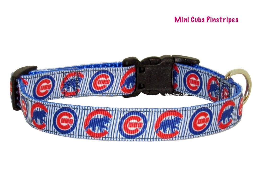 Chicago Cubs Pinstripes Dog Collar Logo Small or XS - Etsy