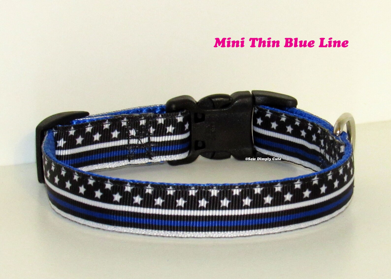 Thin Blue Line Police Dog Collar Small or XS | Etsy