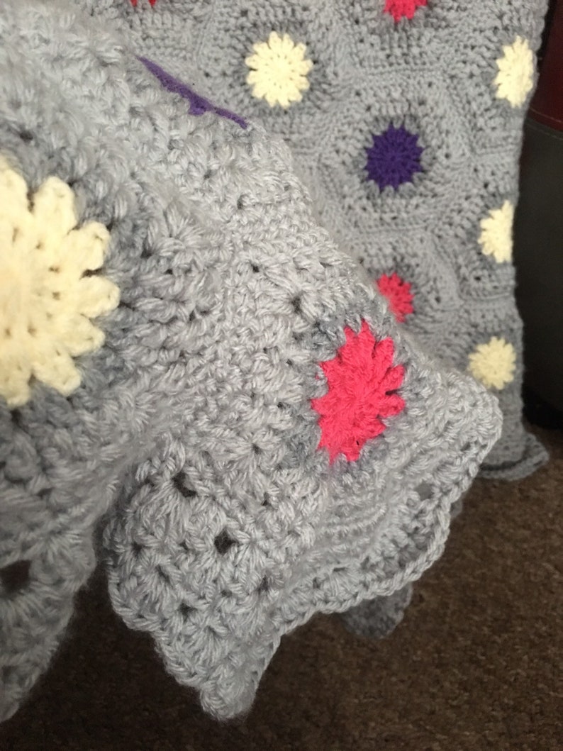 Crochet Blanket - Grey Crochet Blanket - Grey Throw - Weighted Blanket ...