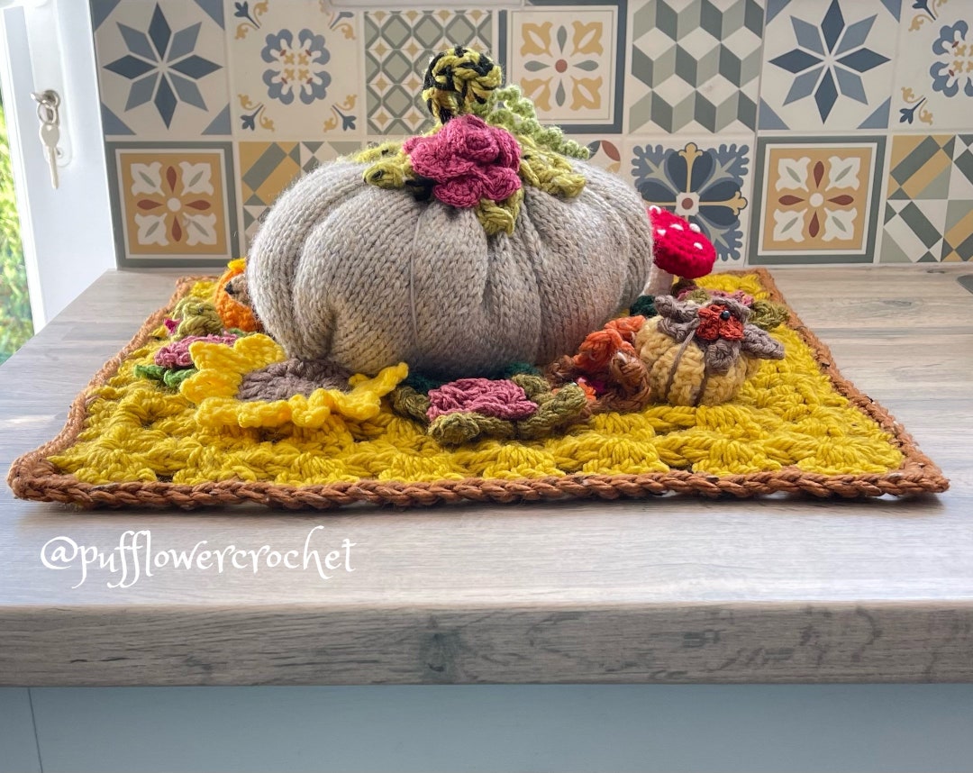 Autumn Table Centre - Fall Table Centre - Fall Decorations - Crochet ...