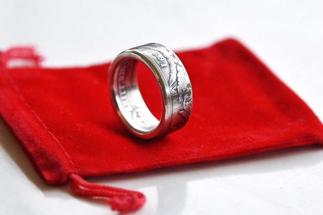 British Crown Coin Ring Sterling Silver - Etsy UK