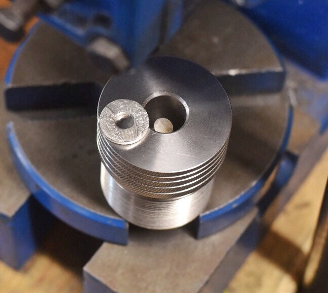 Self Centre Coin Punch Tool C/w 5 Hardened Punches - Etsy Australia