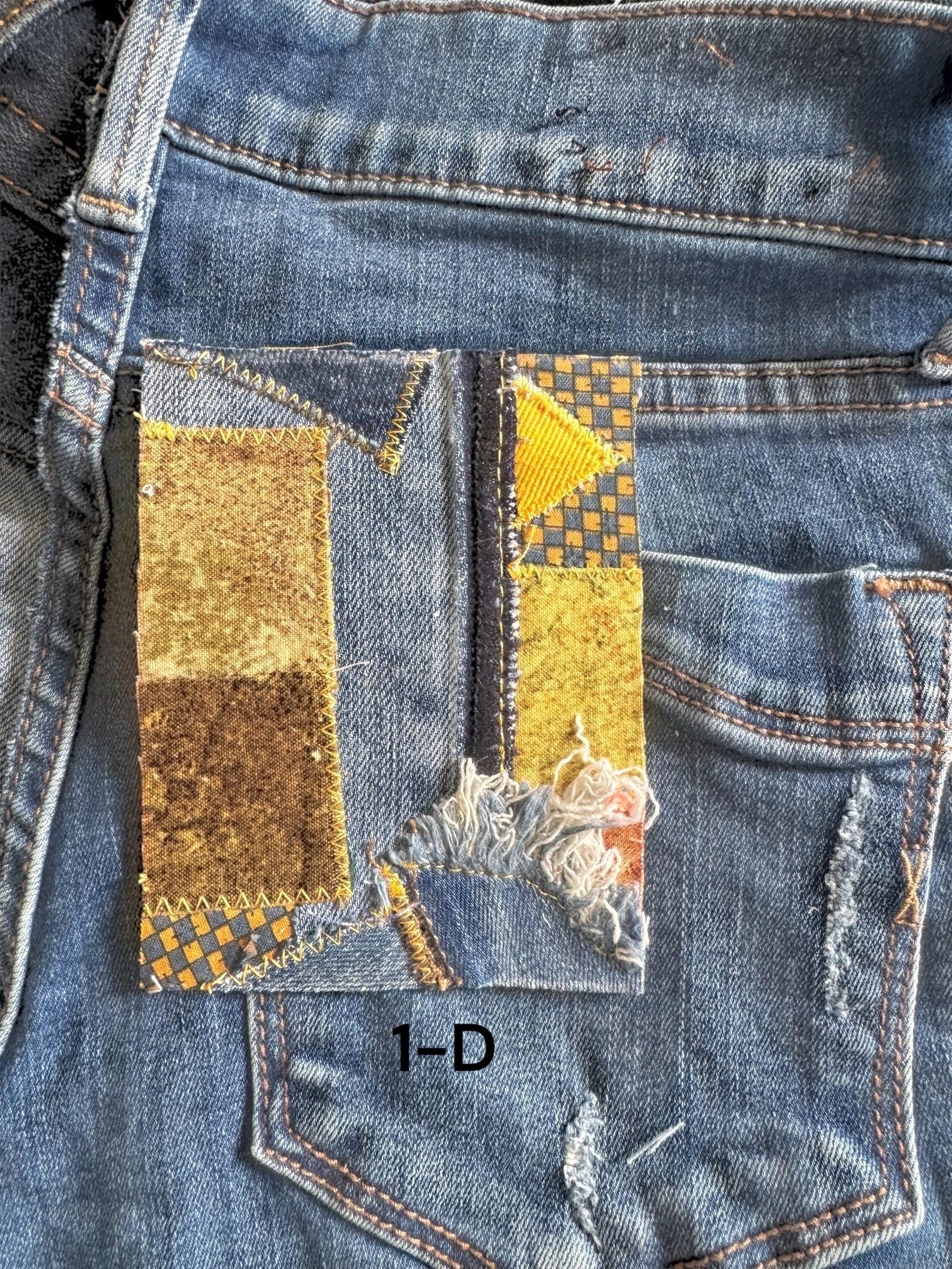 Handmade Denim Patchwork – 3.75”x4.5” Hand-sew on – Upcycled Denim ...