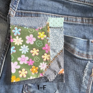 Handmade Denim Patchwork – 3.75”x4.5” Hand-sew on – Upcycled Denim ...