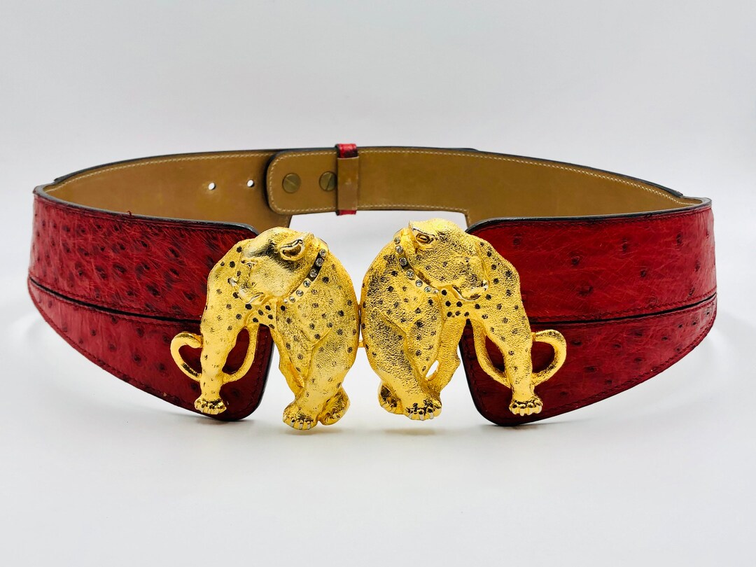 Beautiful Belt With Vintage Panthers - Etsy