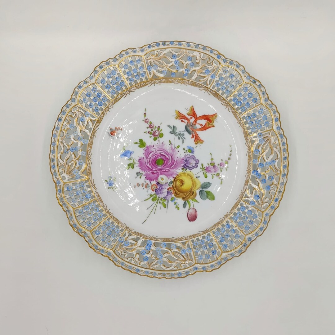 Meissen Porcelain Collection Plate Delicately Decorated by Hand 18th ...