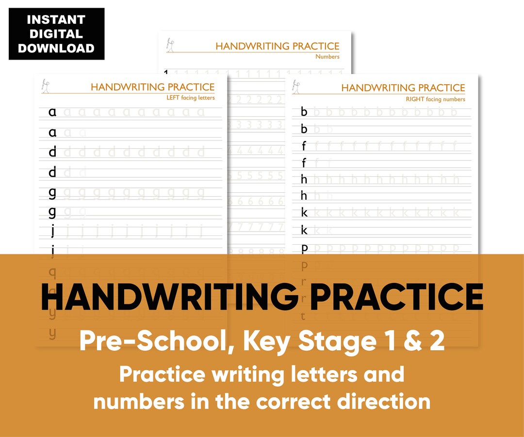 Handwriting and Letter Direction Writing Practice Pre-school. Left ...