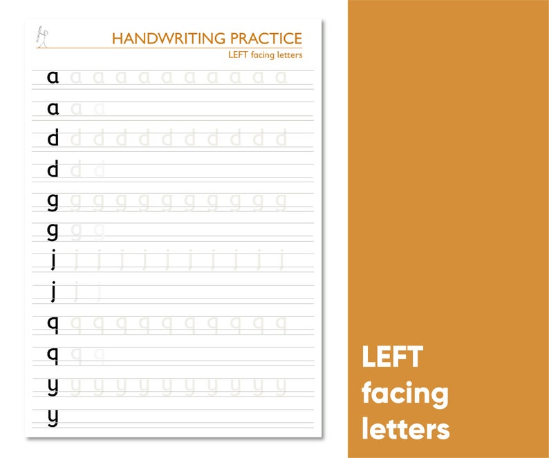 Handwriting and Letter Direction Writing Practice Pre-school. Left ...