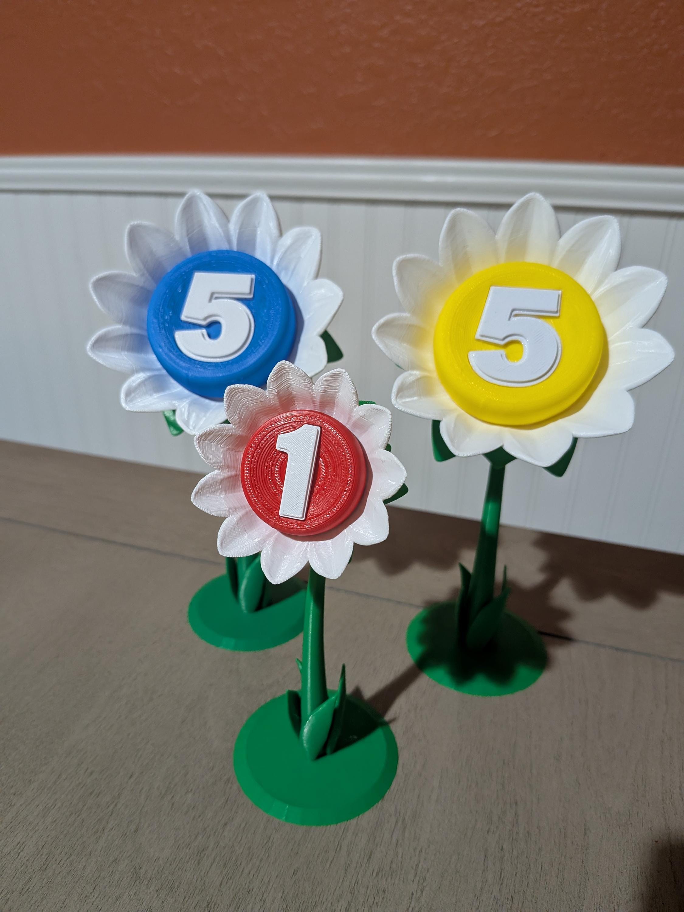 Pikmin Inspired Pellet Posey Flowers - 3D Printed Decorative ...