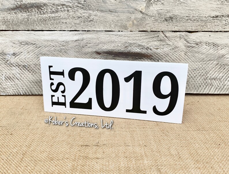 Rustic Established Sign Wall Decor Custom Established Sign | Etsy