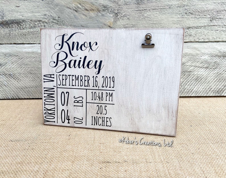 Personalized Baby Birth Stats Picture Frame Birth | Etsy