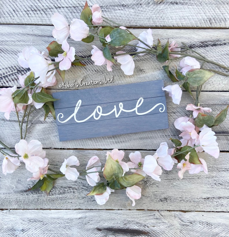 Love Rustic Pallet Style Wood Sign Rustic Love Sign Small - Etsy