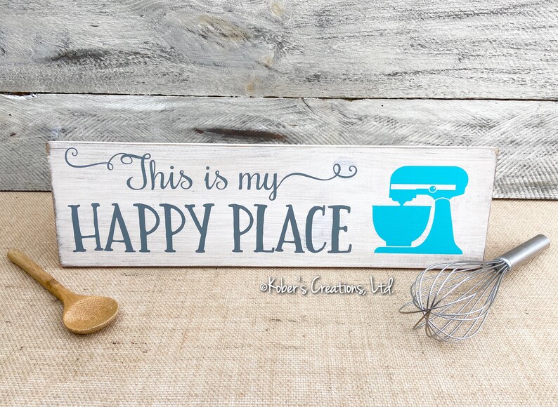 This is My Happy Place Cooking Sign Kitchen Sign Kitchen | Etsy