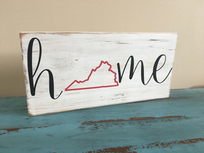Home State Sign Wood Home Sign Home Outline State Sign - Etsy