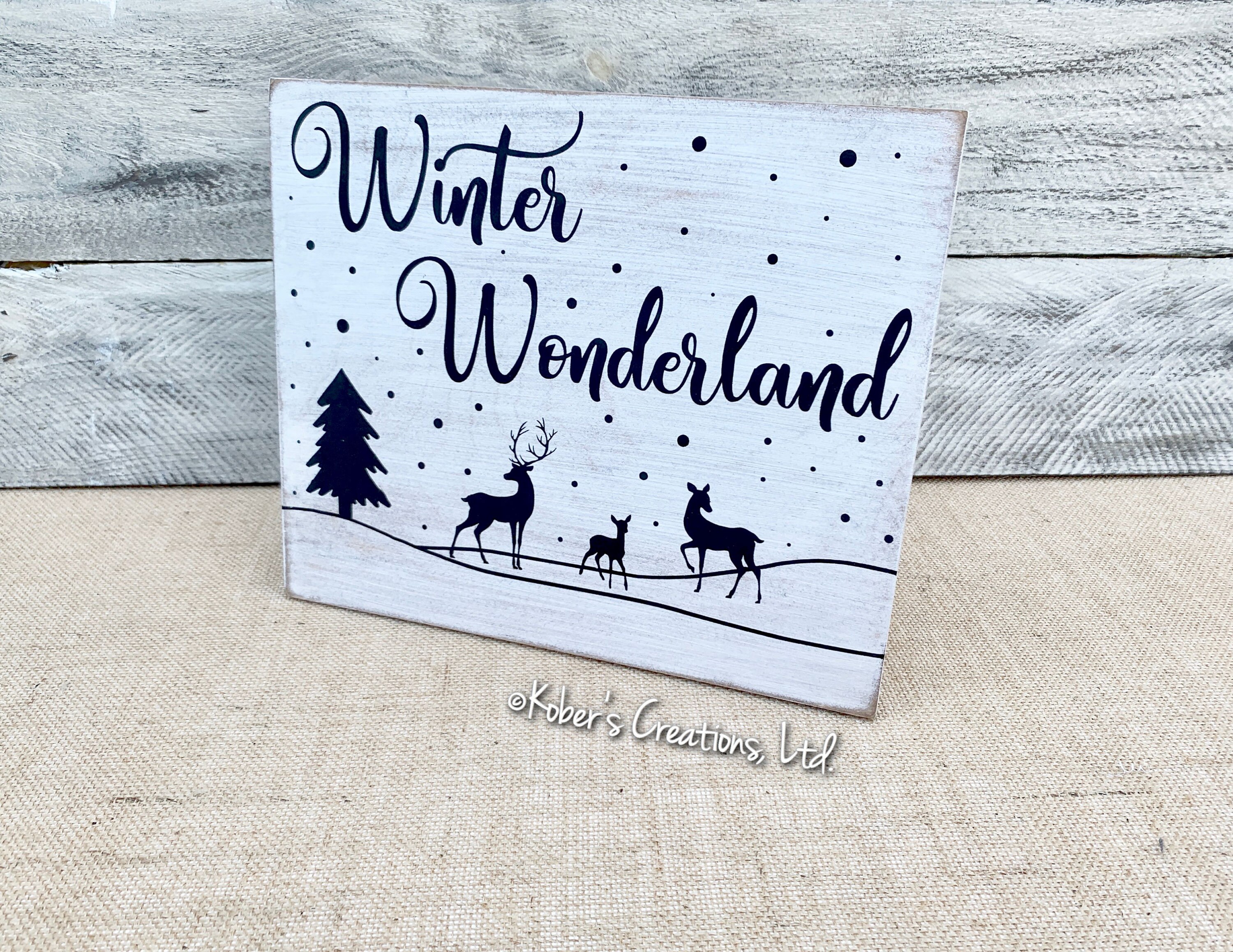 Winter Wonderland Wood Sign Rustic Winter Sign Farmhouse | Etsy