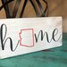 Home State Sign, Wood Home Sign, Home Outline State Sign, Closing Gift ...