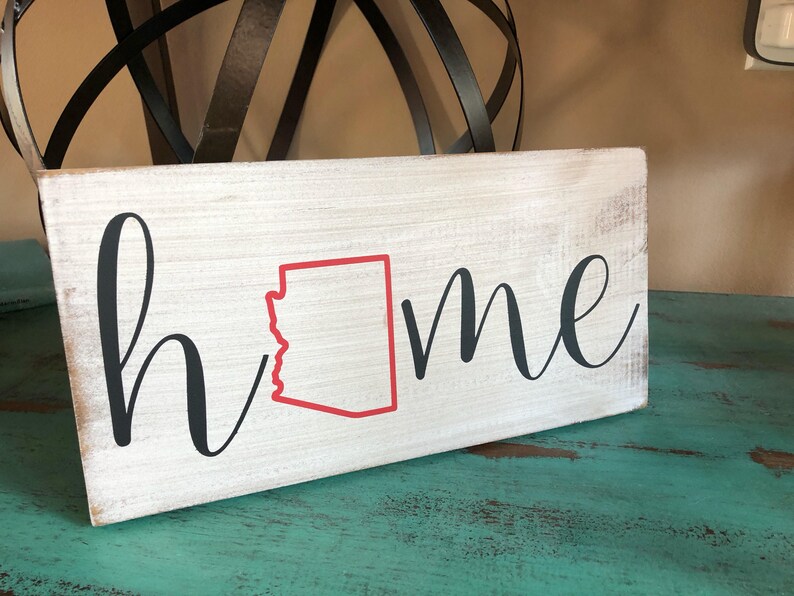 Home State Sign Wood Home Sign Home Outline State Sign | Etsy