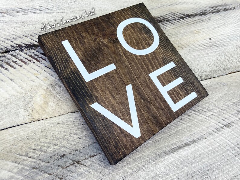 Small Love Sign Small Home Sign Custom Love Sign Custom | Etsy