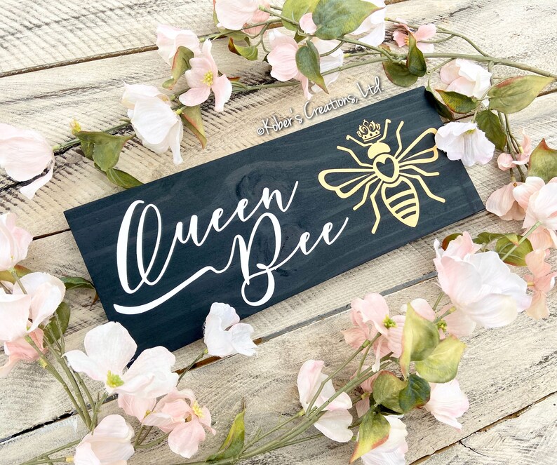 Queen Bee Wood Sign Honey Bee Décor Honey Bee Gift Bee - Etsy