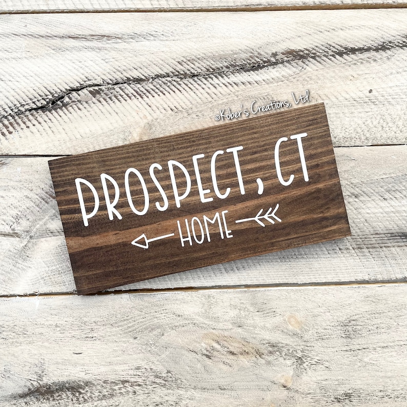 Wood Home Sign Rustic City Sign Rustic Hometown Sign | Etsy