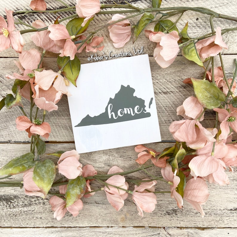 Custom State Outline Home Sign Rustic Home Sign Custom Home | Etsy