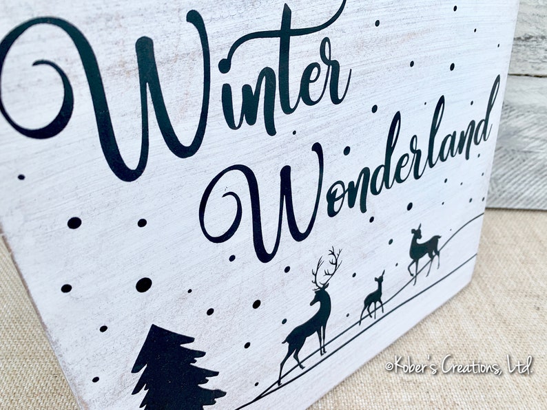 Winter Wonderland Wood Sign Rustic Winter Sign Farmhouse - Etsy