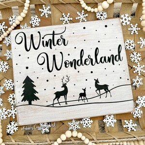 Winter Wonderland Wood Sign, Rustic Winter Sign, Farmhouse Christmas ...