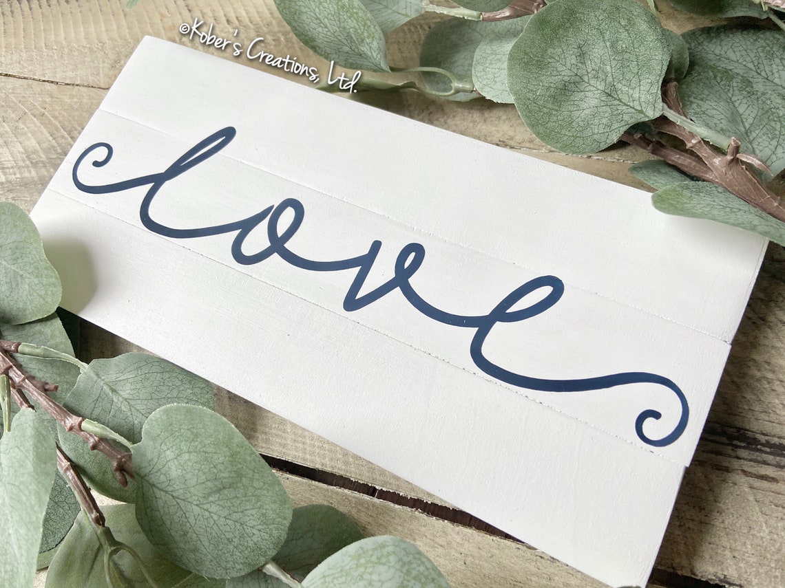 Love Rustic Pallet Style Wood Sign Rustic Love Sign Small - Etsy