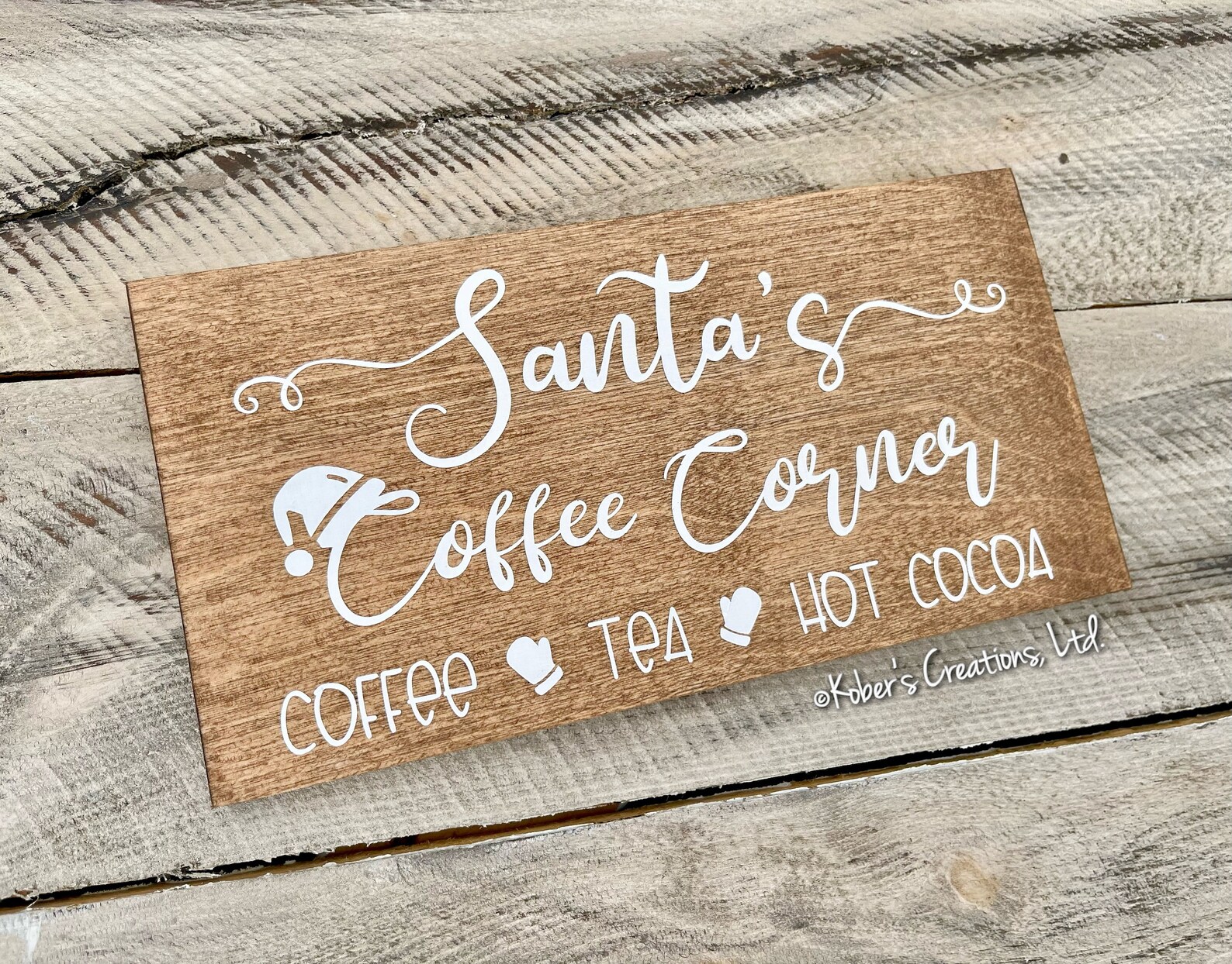 Santas Coffee Corner Sign Coffee Sign Tea Sign Hot Cocoa - Etsy
