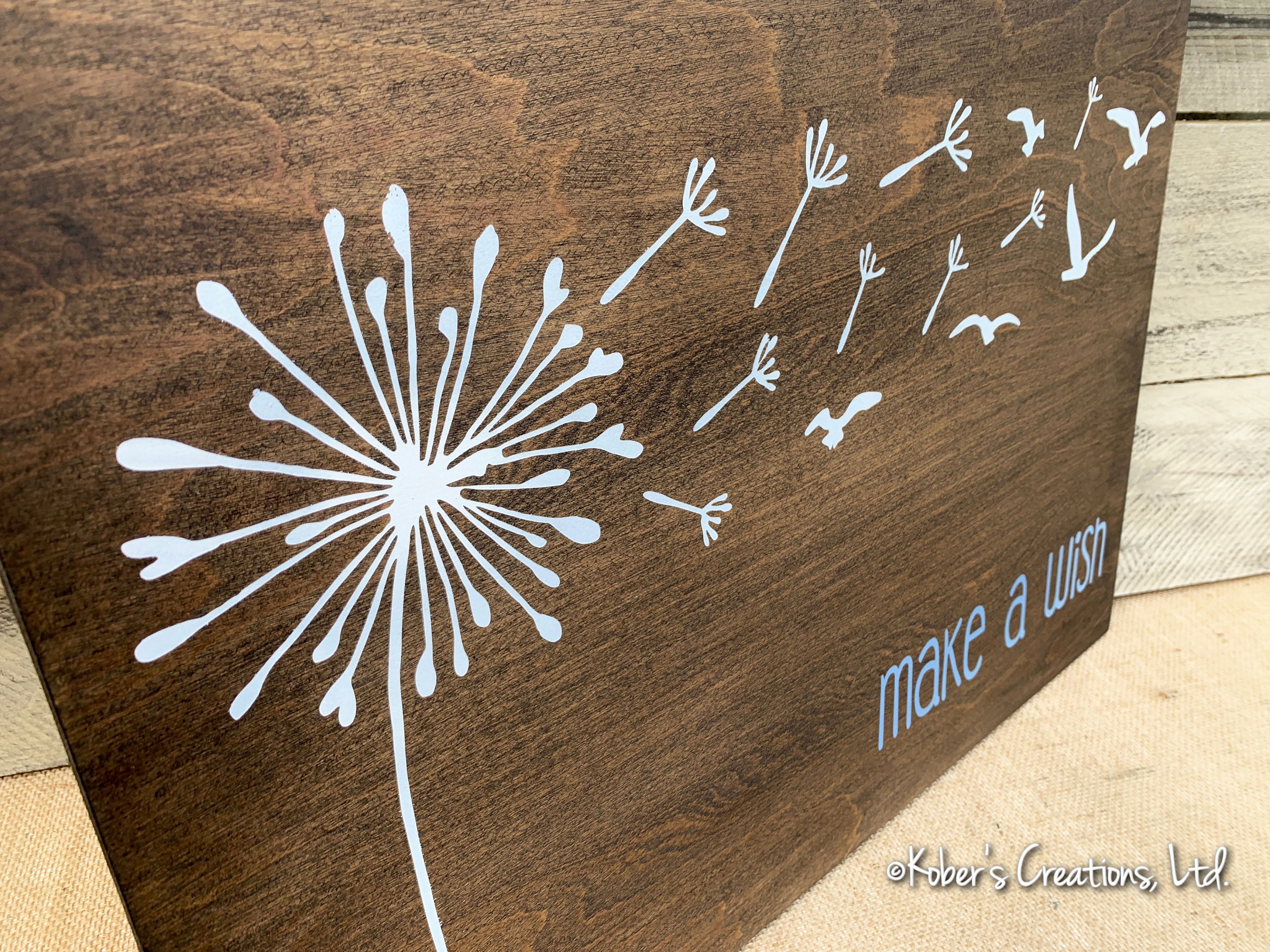 Make a Wish Dandelion Sign Blowing Dandelion Sign Dandelion | Etsy