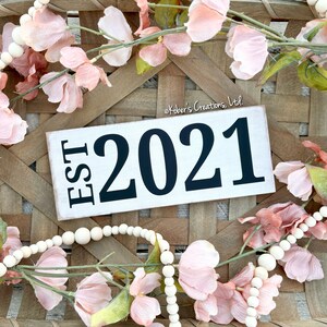 Rustic Established Sign Wall Décor, Custom Established Sign, Small Est ...