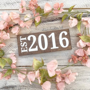 Rustic Established Sign Wall Décor, Custom Established Sign, Small Est ...