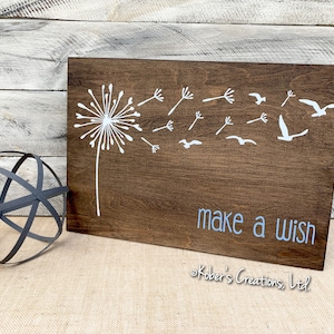 Make a Wish Dandelion Sign, Blowing Dandelion Sign, Dandelion Wish Sign ...