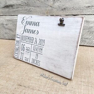 Personalized Baby Birth Stats Picture Frame, Birth Announcement, New ...