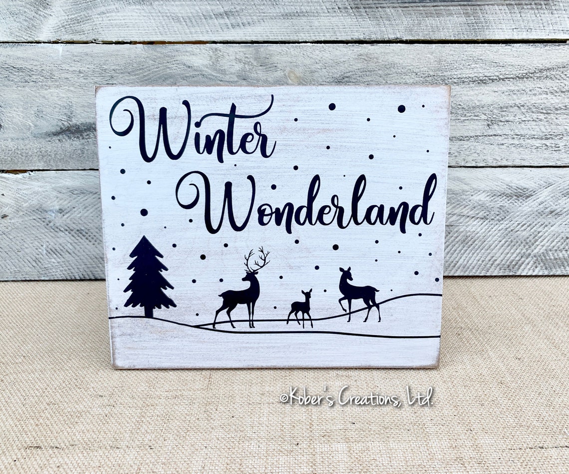 Winter Wonderland Wood Sign Rustic Winter Sign Farmhouse | Etsy