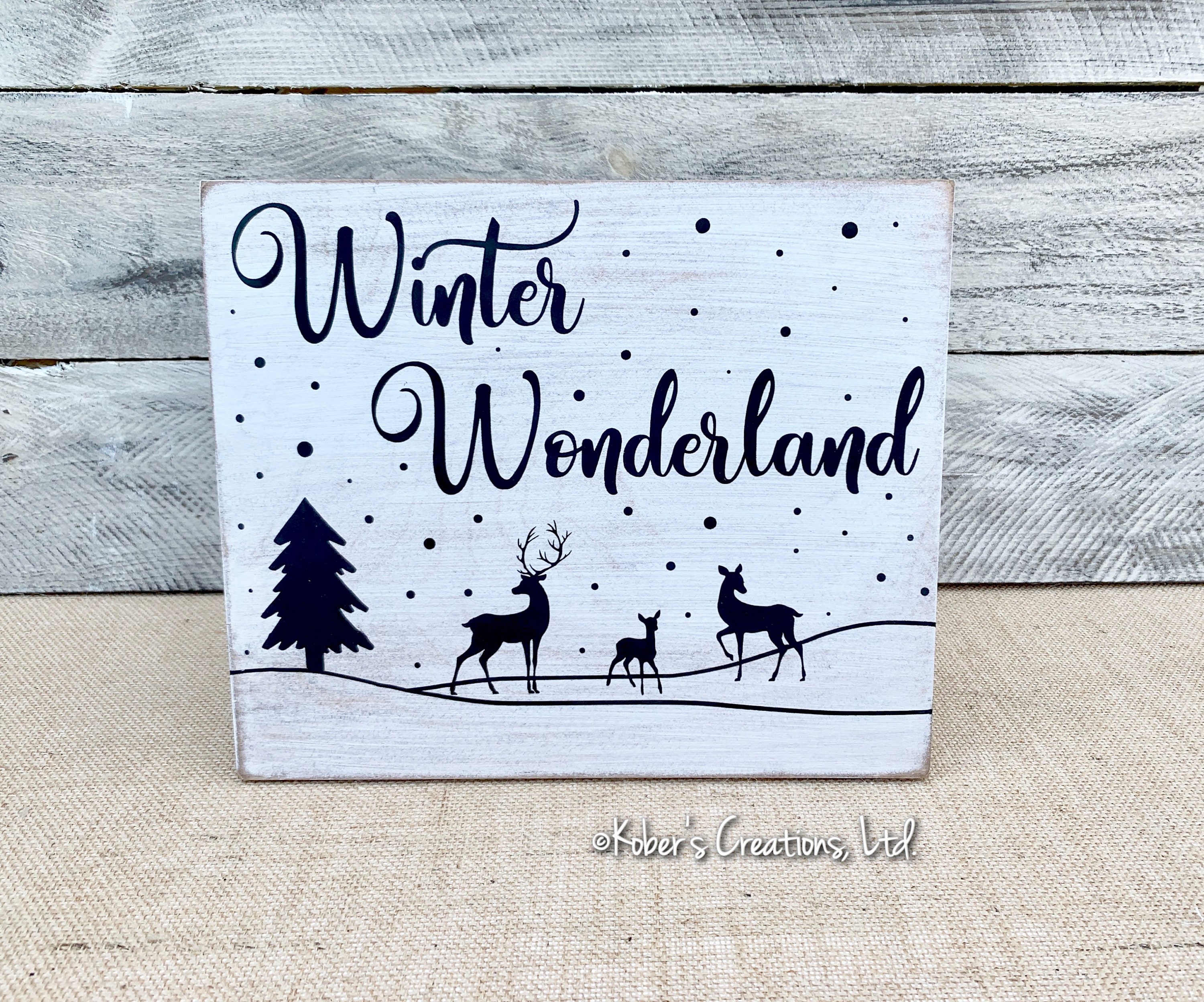 Winter Wonderland Wood Sign Rustic Winter Sign Farmhouse | Etsy