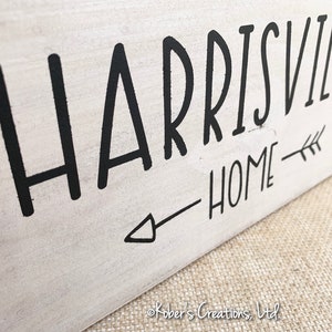 Wood Home Sign, Rustic City Sign, Rustic Hometown Sign, Closing Gift ...