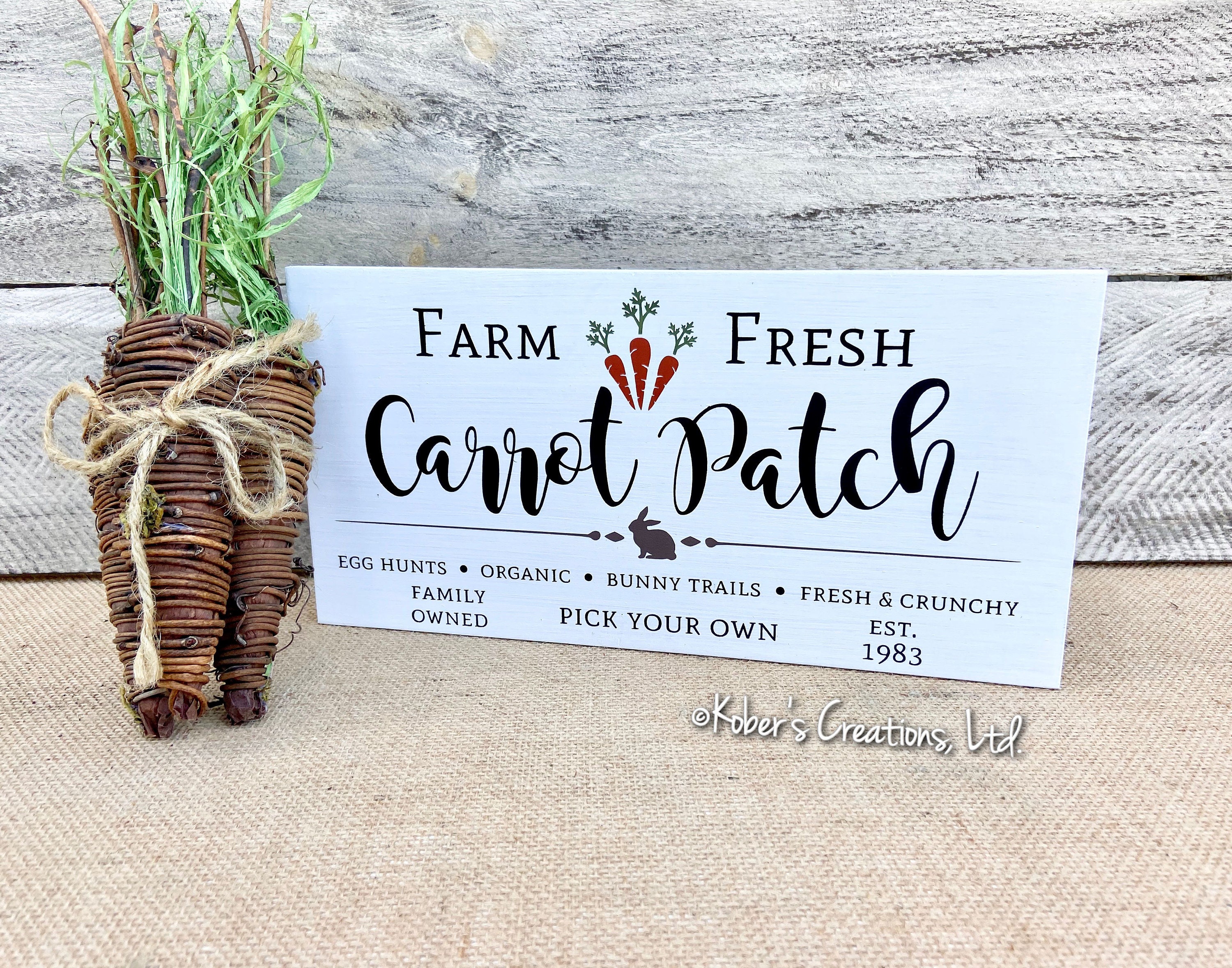 Farm Fresh Carrot Patch Sign Easter Sign Carrot Patch Sign | Etsy