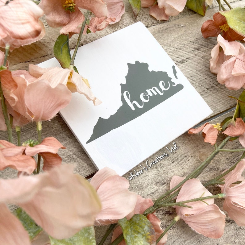 Custom State Outline Home Sign Rustic Home Sign Custom Home | Etsy