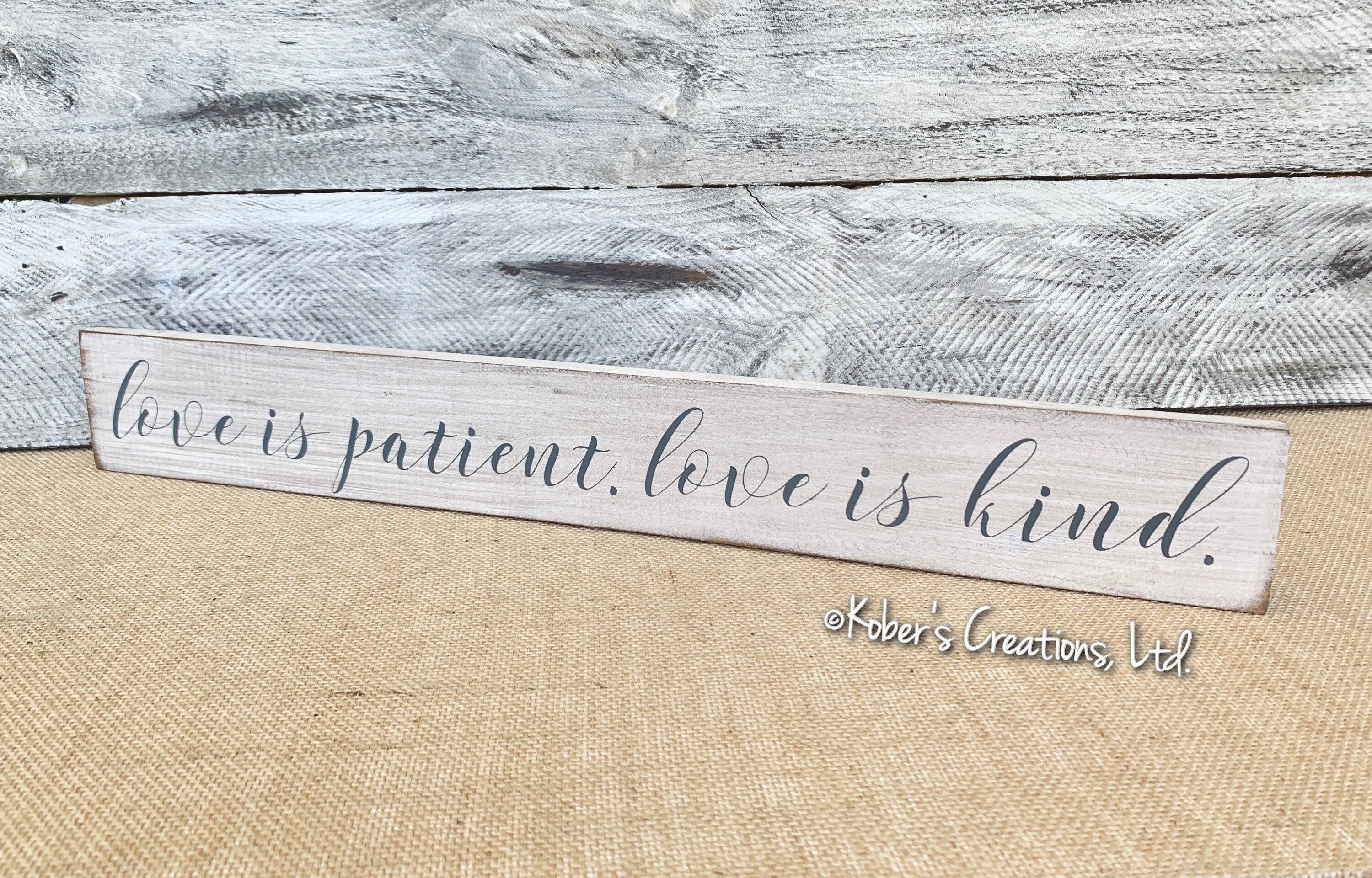 Love is Patient Love is Kind Sign, Scripture Sign, Christian Gift, 1 ...
