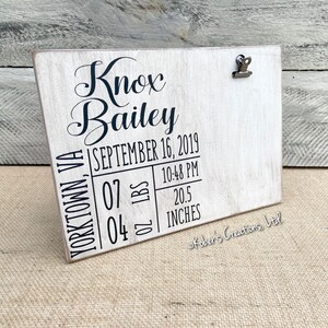 Personalized Baby Birth Stats Picture Frame, Birth Announcement, New ...